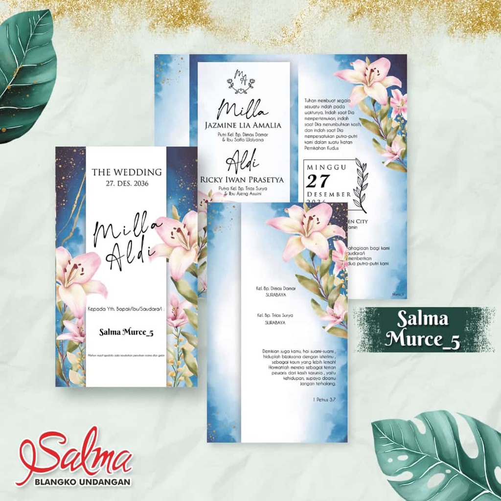 Jual Salma Murce 05| Blangko Undangan | Undangan Print | Undangan Kosong | Undangan | Undangan ...