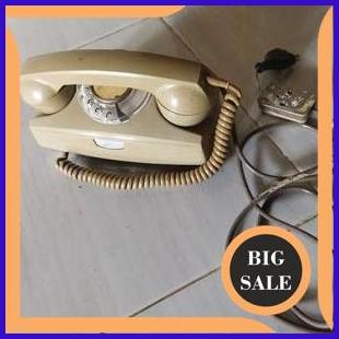 Jual perkakas telpon rumah kabel putar antik jadul normal iwatsu 1978 ...