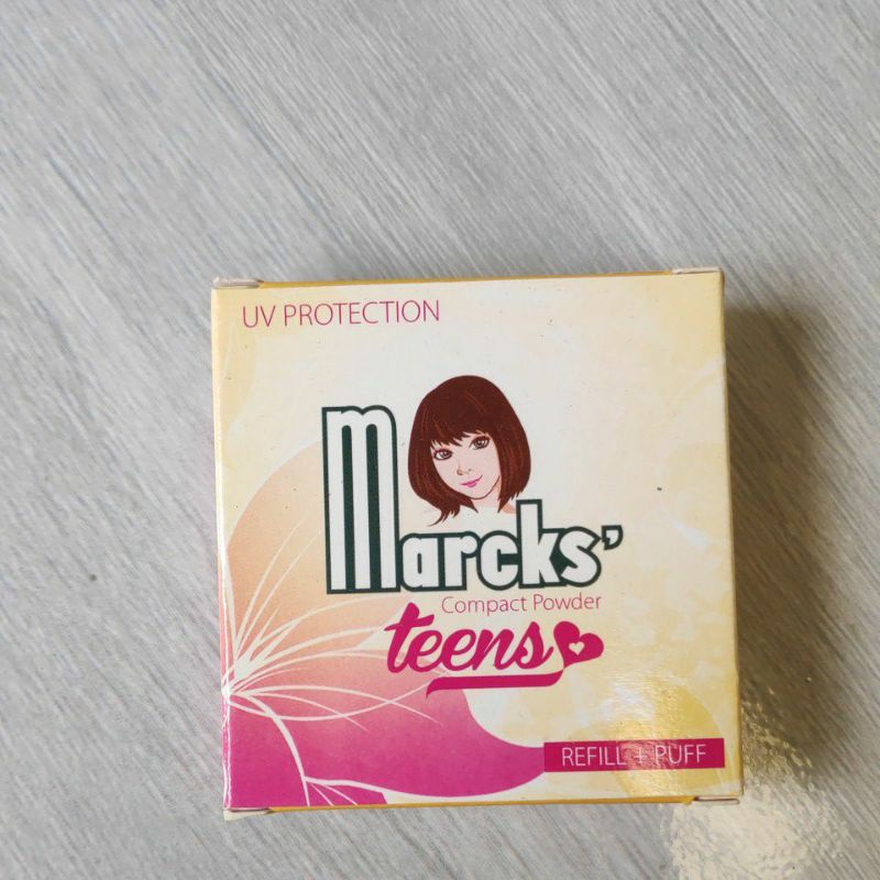 Jual Bedak tabur marcks marck marks teens padat beauty powder putih ...