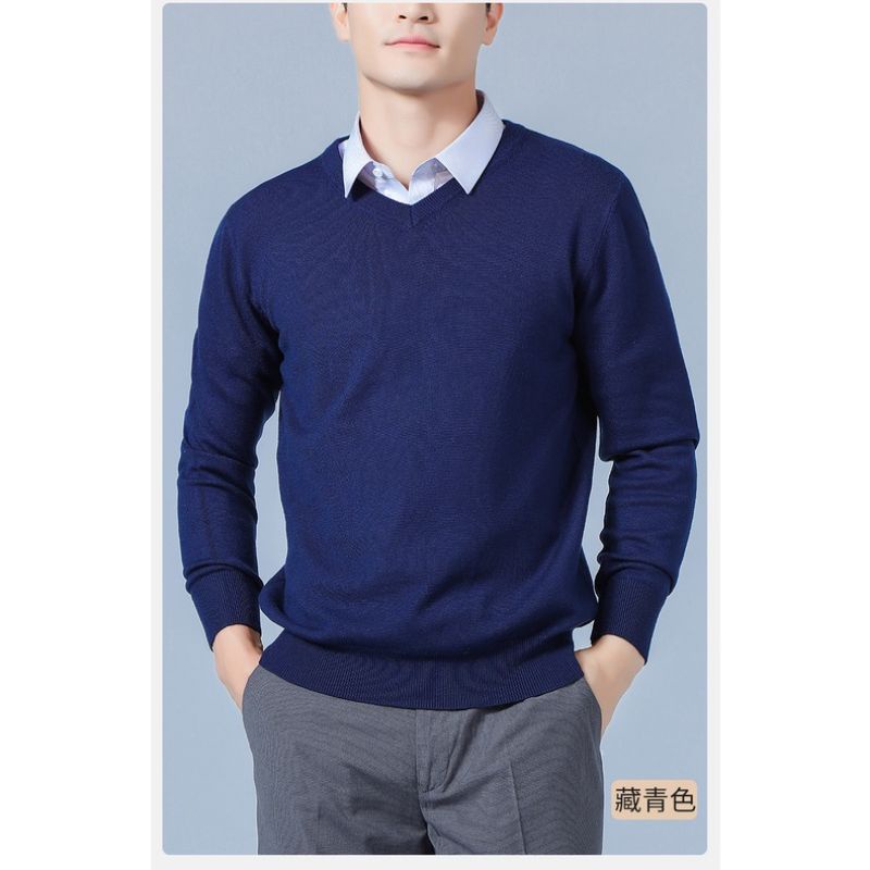 Jual sweater rajut krah V neck/pria kekinian premium | Shopee Indonesia