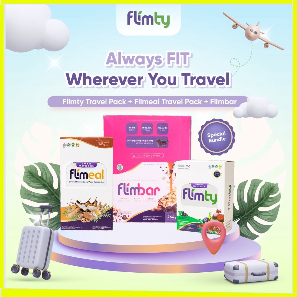 Jual Paket Lengkap Flimty Travel Pack + Flimeal Travel Pack + Flimbar 1 ...