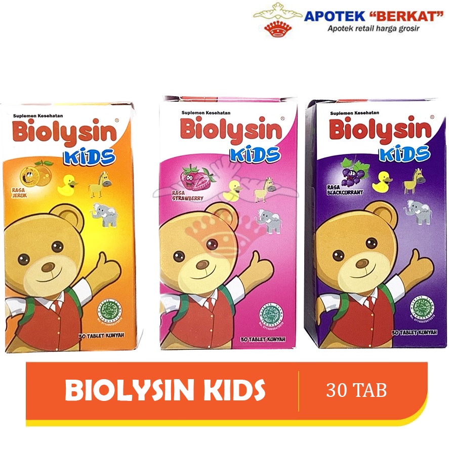 Jual BIOLYSIN KIDS 30 TABLET MULTIVITAMIN TABLET HISAP ANAK | Shopee ...