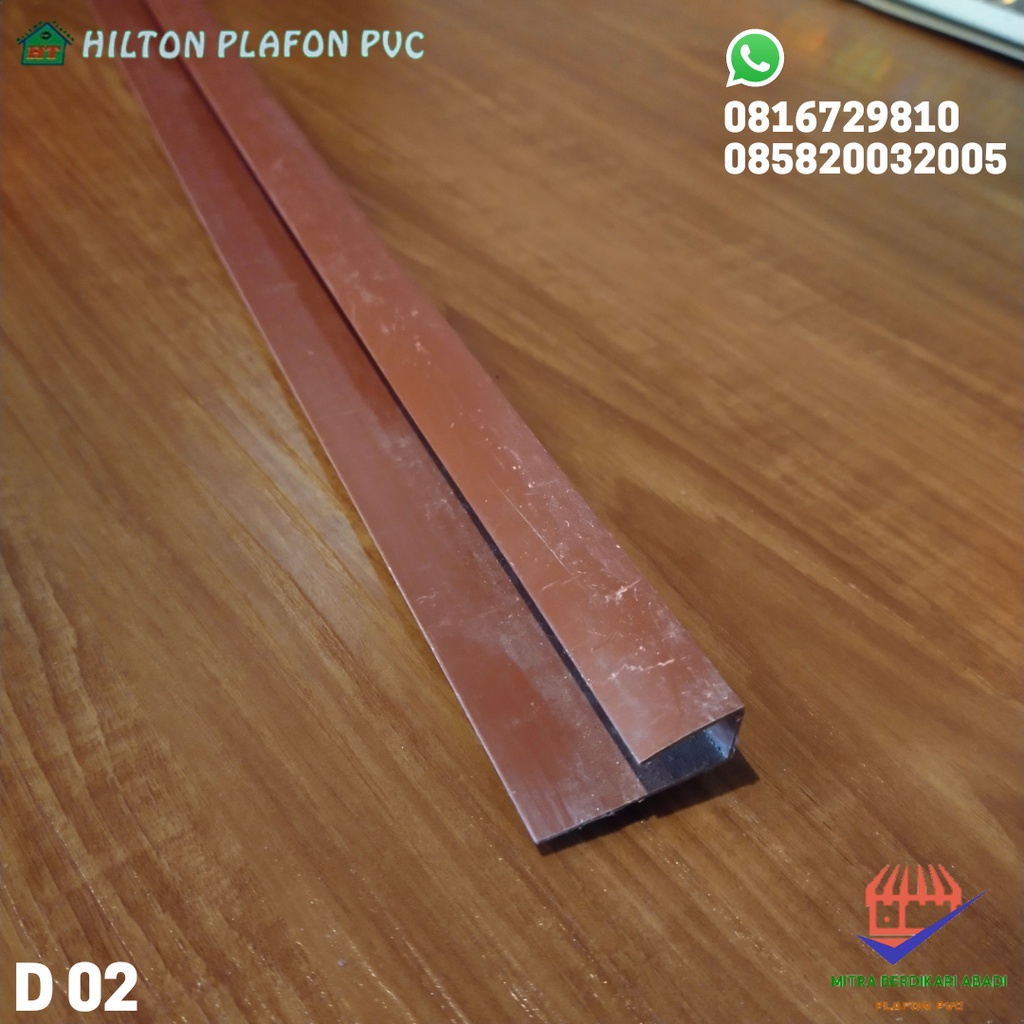 Jual LIS Tutup Plafon PVC Motif Coklat Polos D 02, KUALITAS TERBAIK ...