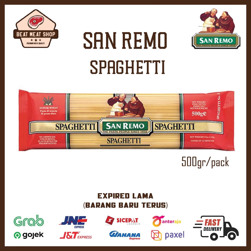 Jual San Remo Pasta Spaghetti / Fettuccine / Penne / Macaroni / Elbow ...