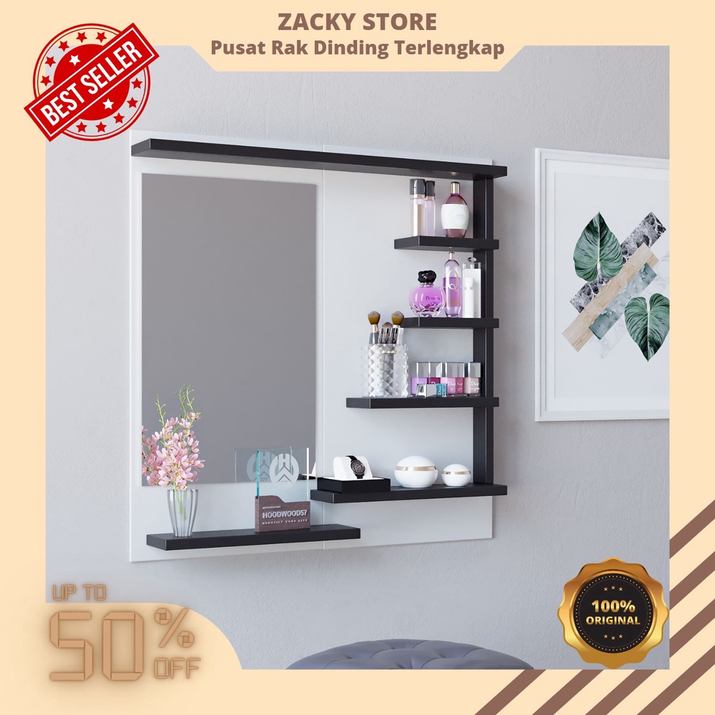 Jual Rak Kosmetik Minimalis Rak Make Up Hemat Ruang Tempel Dinding Meja ...