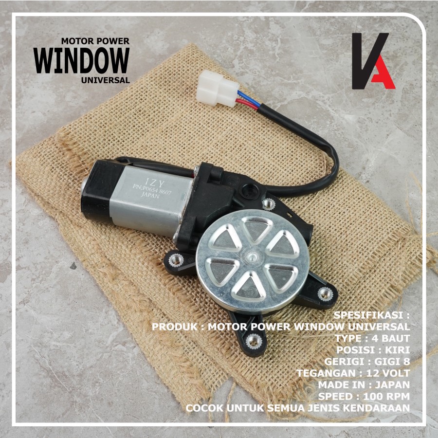 Jual Dinamo Motor Power Window Mobil 4 Baut Kiri Gigi 8 Universal ...