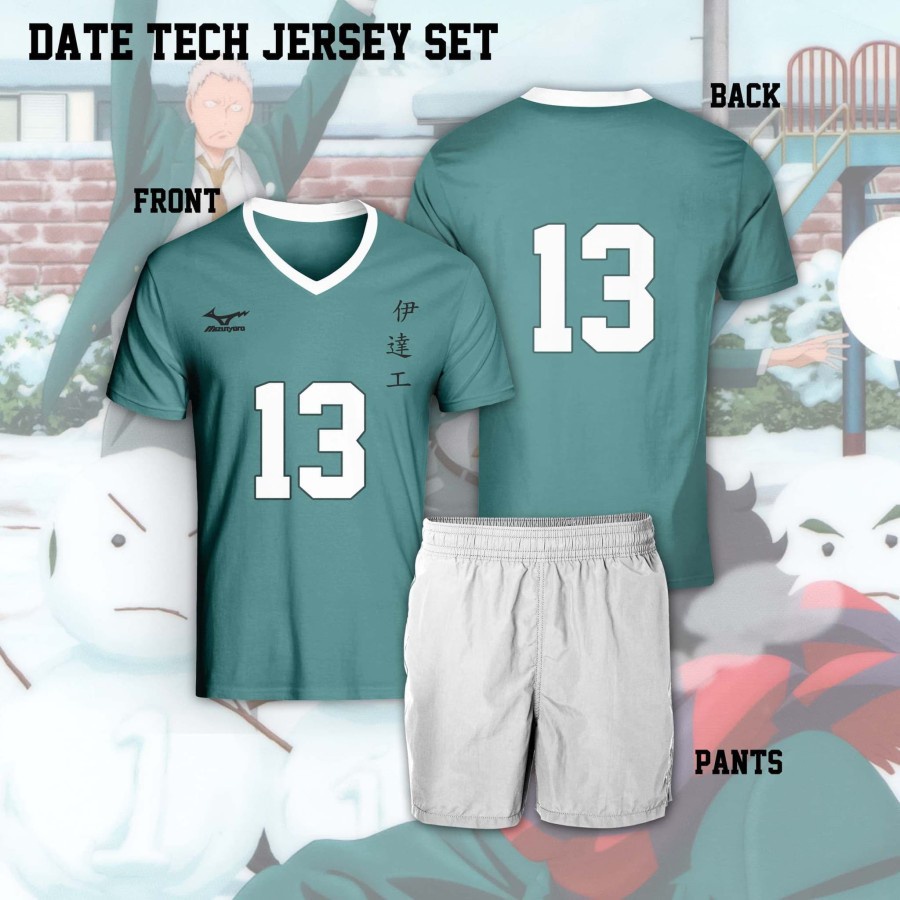 Jual Jersey AnimeHaikyuu Date Tech Team Baju Kaos Setelan Volly ball ...