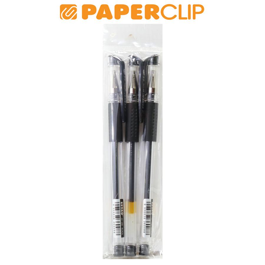 Jual PULPEN/BALLPOINT/PEN KENKO KE-100/100C ISI 3 HITAM | Shopee Indonesia