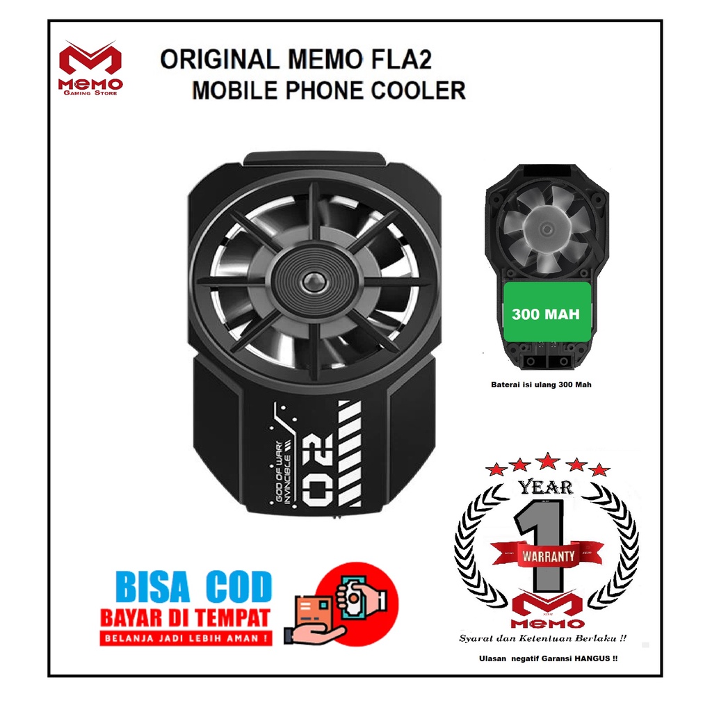 Jual Original Memo FLA2 Fancooler Pendingin Hp Radiator Coolingfan ...