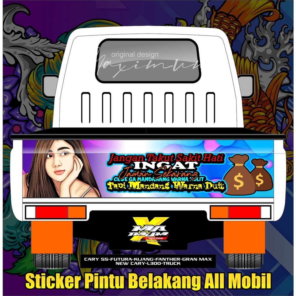 Jual Sticker Pintu Belakang Mobil Pick Up All Type / L300 / Carry SS ...