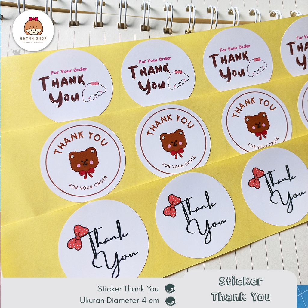 Jual Stiker Thank You 28 pcs | Ukuran 4 cm | ready stock | Series 2 ...