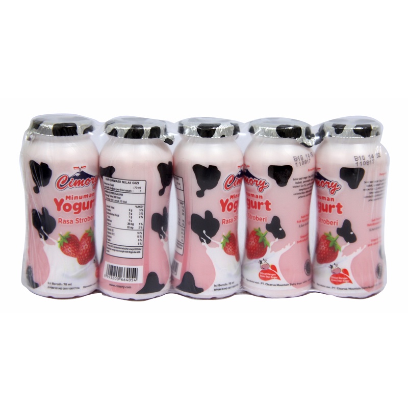 Jual Cimory Yogurt Strawberry Pack 5X70Ml | Shopee Indonesia
