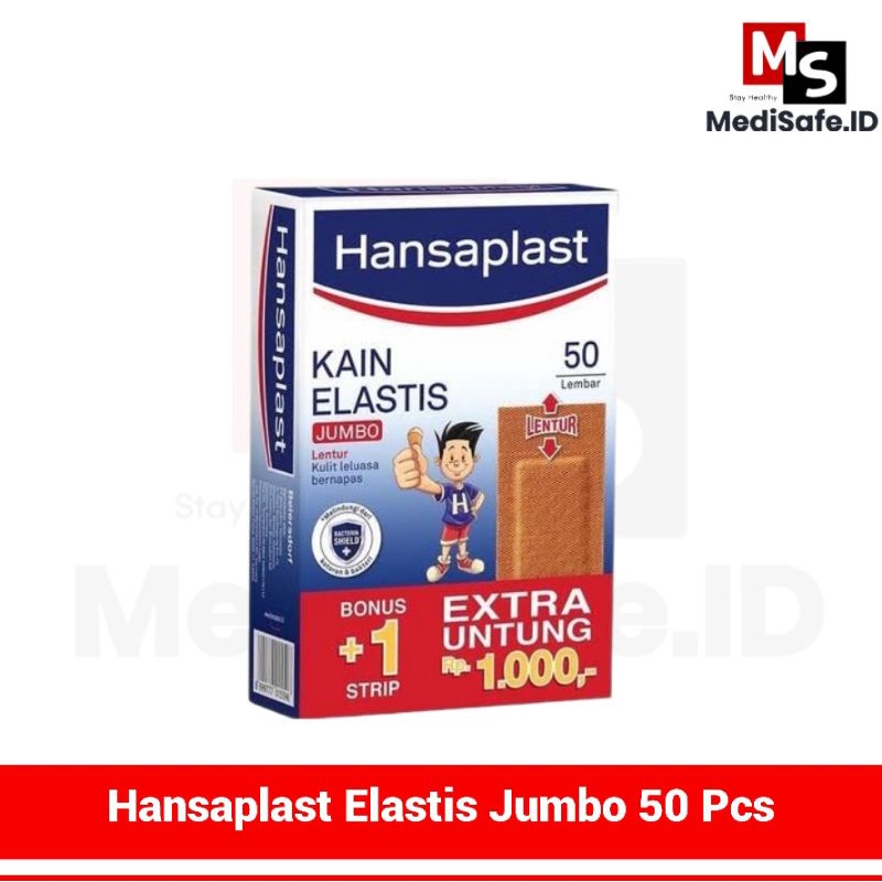 Jual Hansaplast Elastis Jumbo Plester Luka Box Isi 50 Pcs | Shopee ...