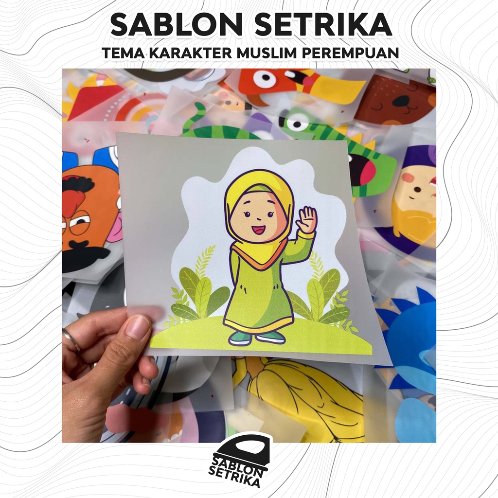 Jual SABLON SETRIKA SABLON DTF PRINTING TEMA MUSLIM PEREMPUAN | Shopee ...