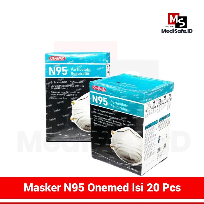 Jual Masker Medis N-95 OneMed Box 20 pcs | Shopee Indonesia