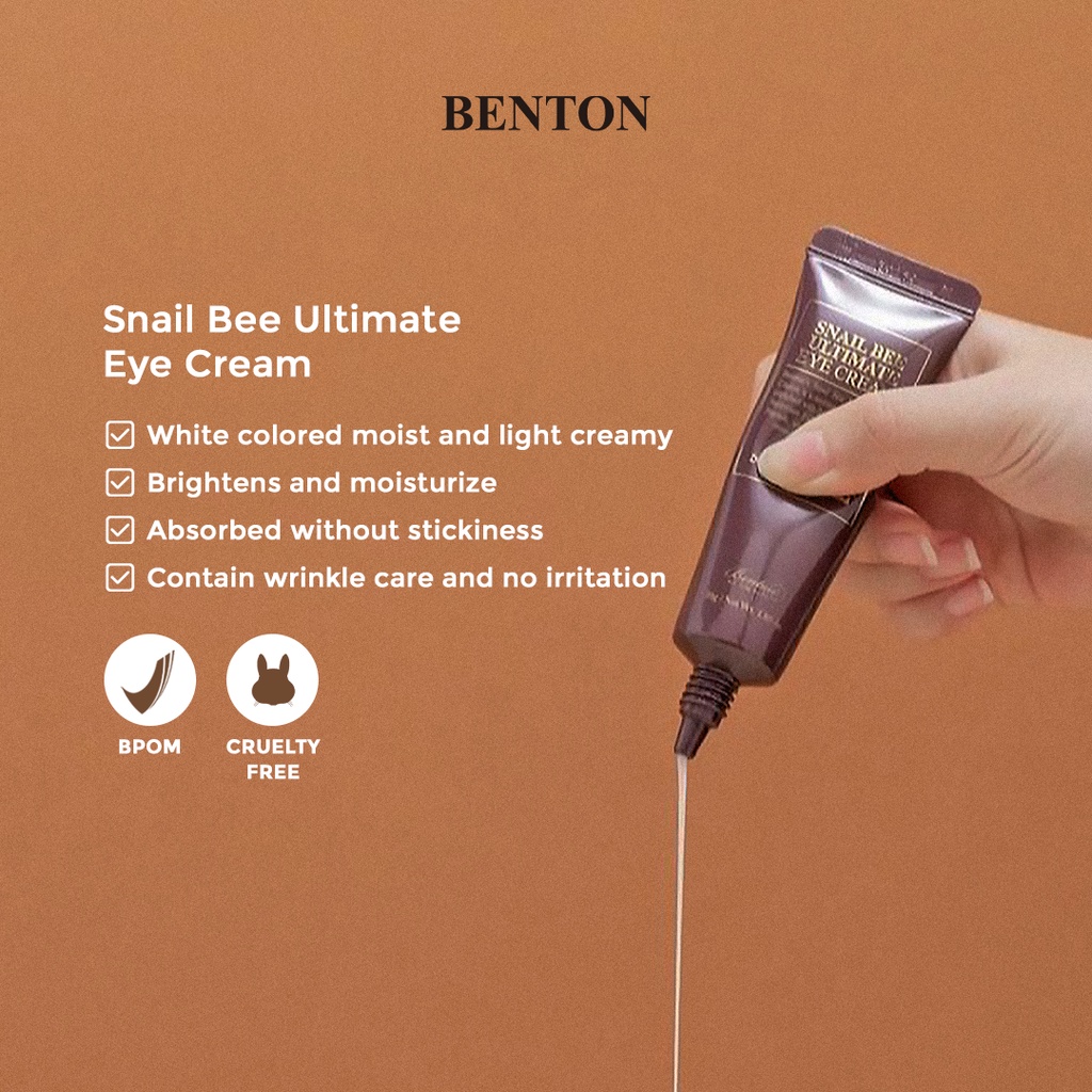 Jual Benton Snail Bee Ultimate Eye Cream 30gr [Brightening Eye Cream ...