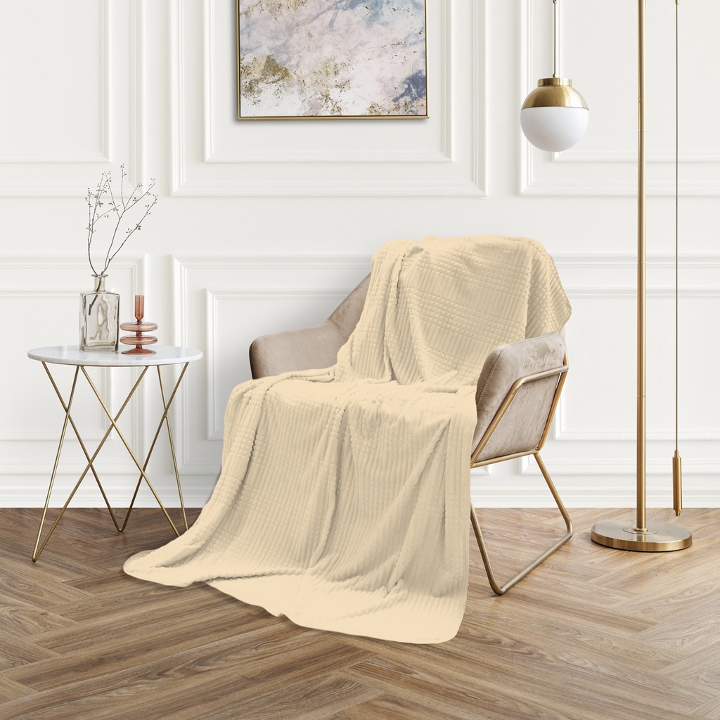 Jual Vallery Quincy - Selimut Bulu Halus Luxury 160x200 - Cream ...