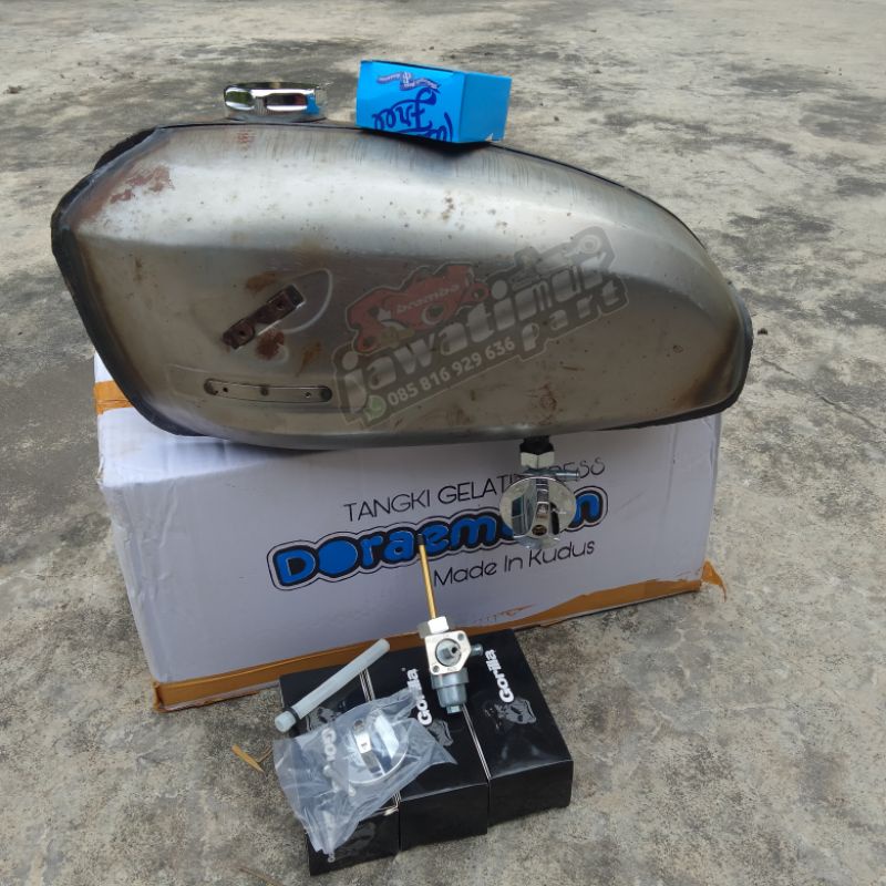 Jual TANGKI TENGKI CB 100 DORAEMON SET TUTUP TANGKI BORNFREE DAN KRAN ...