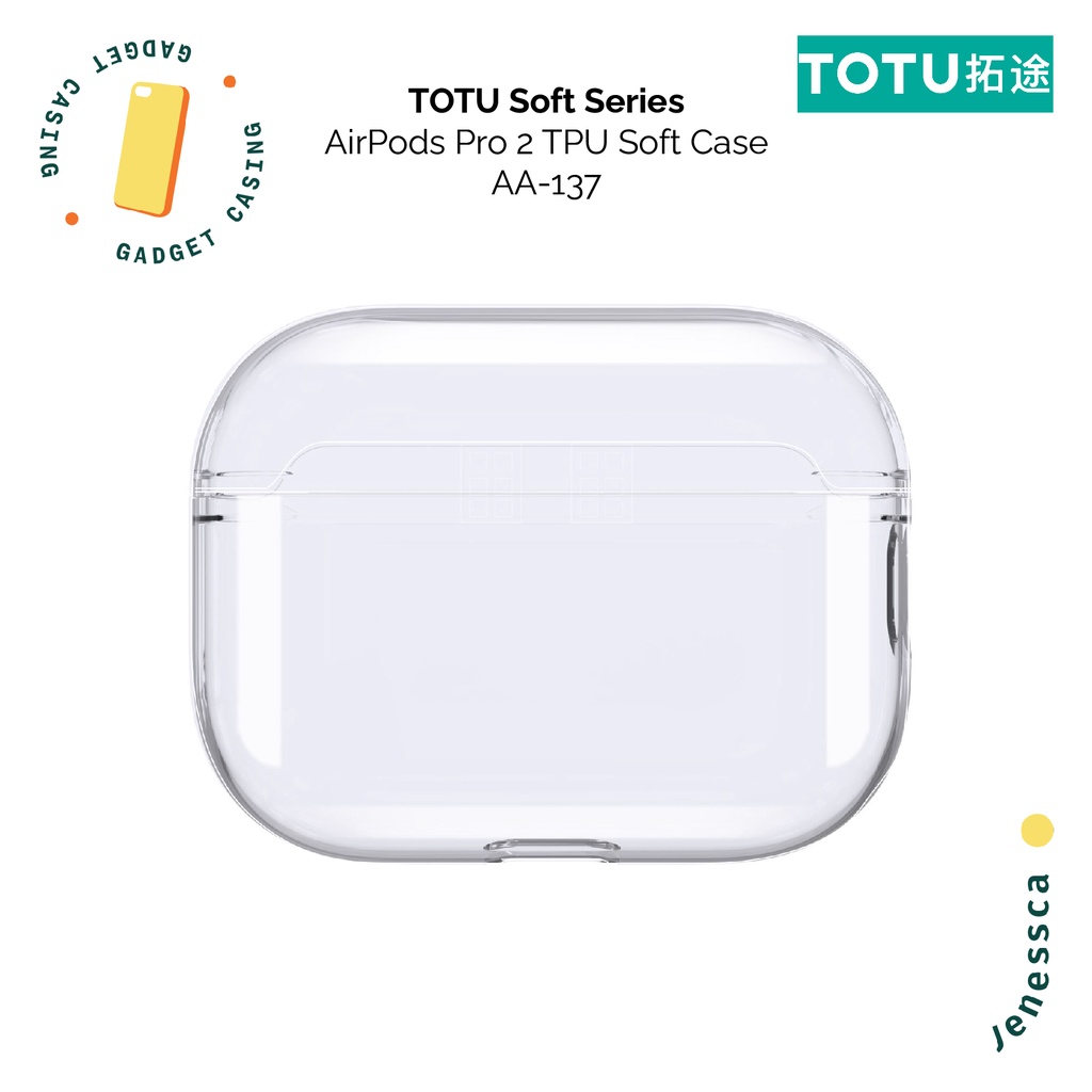 Jual TOTU Casing Airpods Pro 2 Case Protector Bening Transparan TWS TPU ...