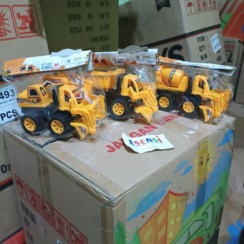 Jual Mainan mobil keruk exkavator doble warna kuning OCT6348 | Shopee ...