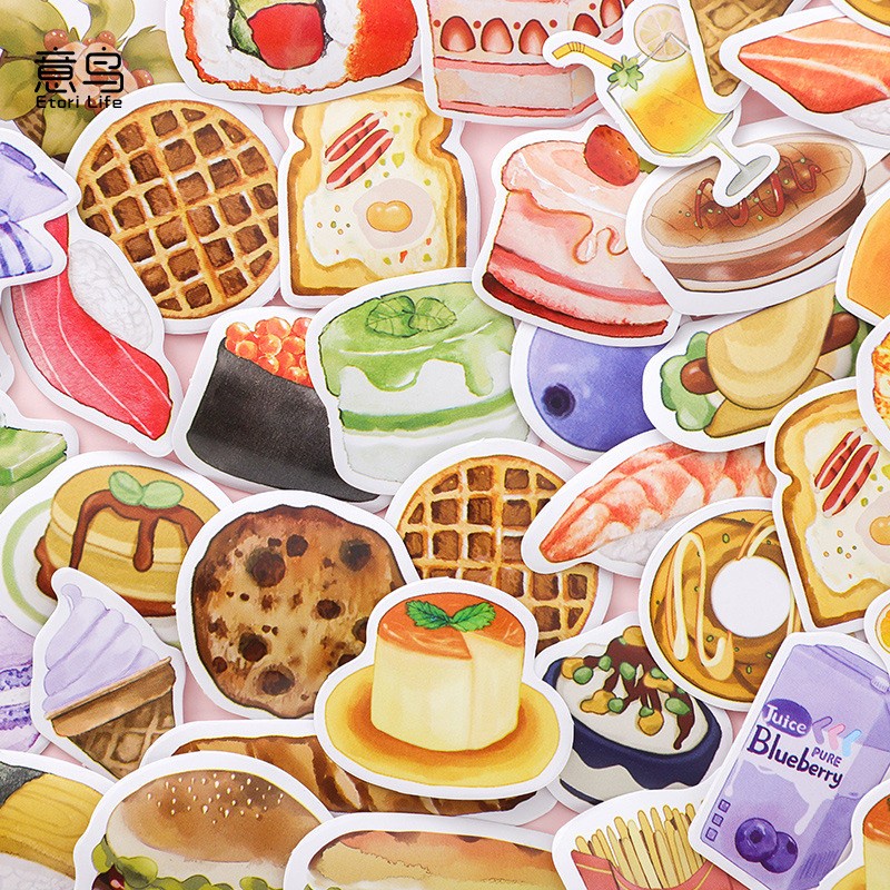 Jual Sticker Pack Makanan Aesthetic Snacks Yummy Food Sticker Deco 02 ...