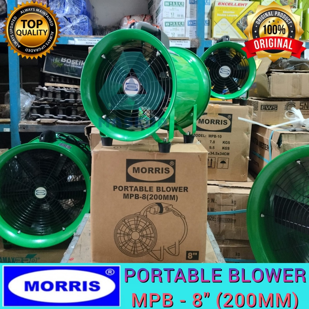 Jual Portable Ventilator Kipas Exhaust 8" MORRIS Fan Blower | Shopee Indonesia