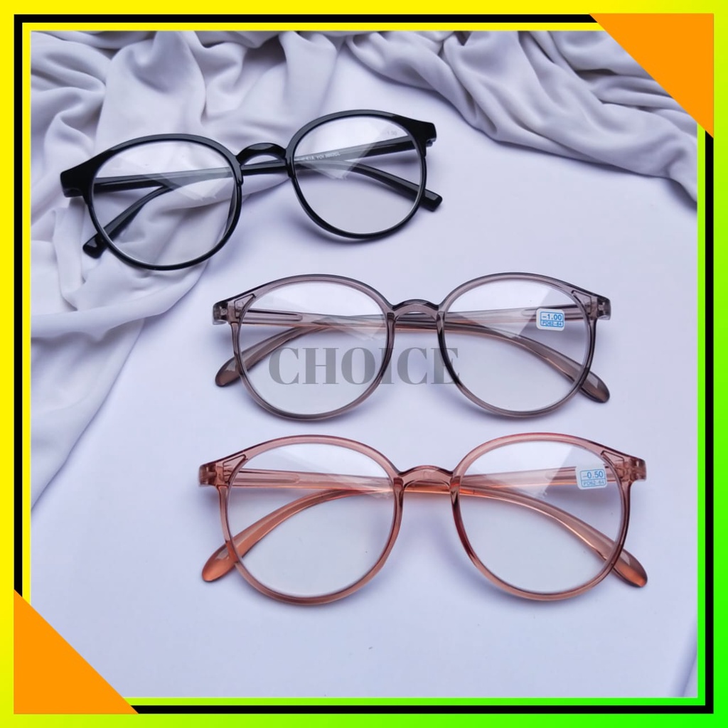 Jual Kacamata Minus Frame Plastik Ukuran 0.50 sd 5.00 Gratis Box dan ...