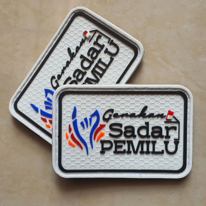 Jual patch rubber logo gerakan sadar pemilu - pemilihan umum - tempelan ...
