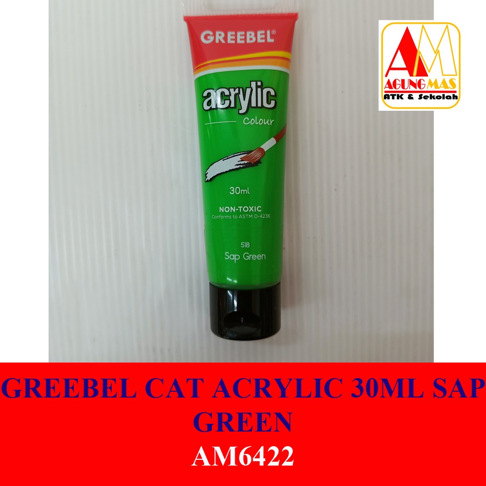 Jual GREEBEL CAT ACRYLIC 30ML SAP GREEN | Shopee Indonesia