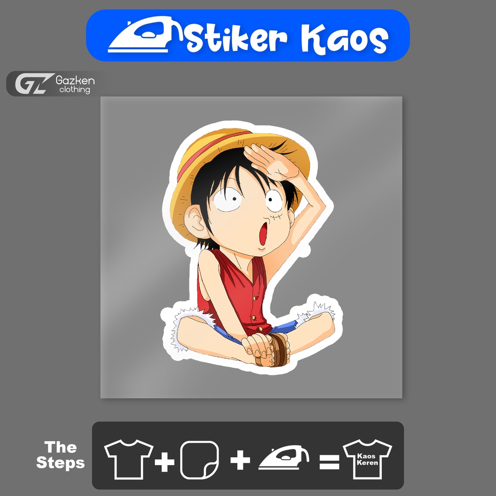 Jual Stiker Kaos One Piece Luffy Search for Treasure Sticker Sablon ...