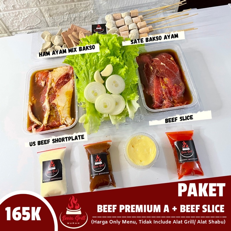 Jual PAKET GRILL PREMIUM A + BEEF SLICE (PAKET BBQ || PAKET GRILL ...