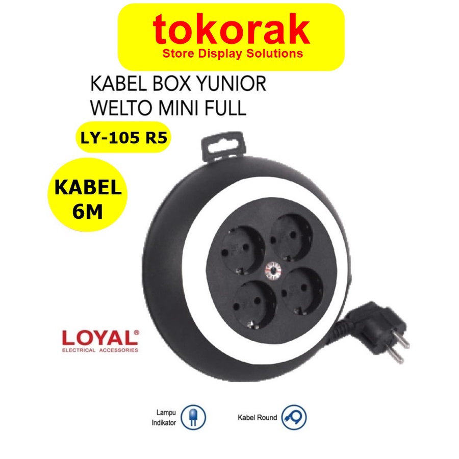 Jual KABEL BOX WELTO MINI FULL 6M LY-105 R6 COLOKAN ROLL LOYAL STOP ...