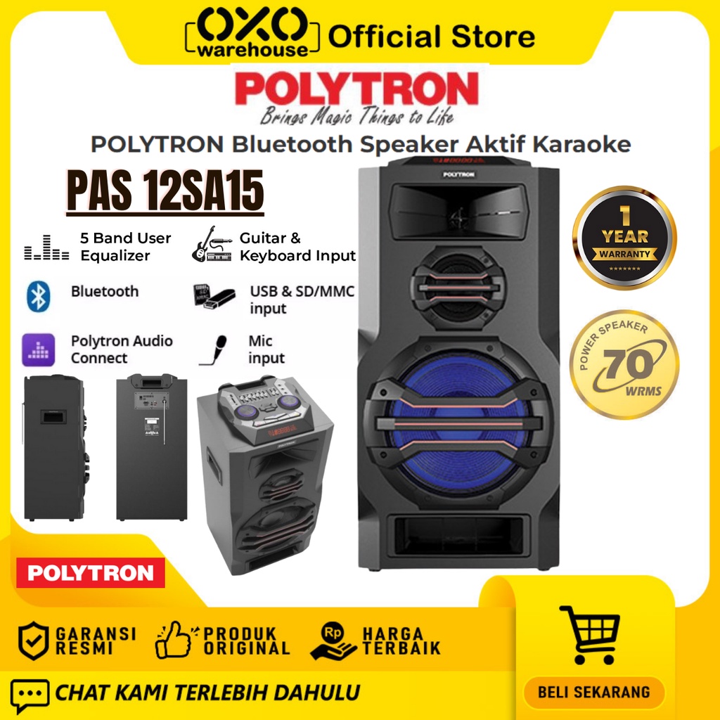 Jual POLYTRON Speaker Aktif PAS-12SA15 Bluetooth Low Watt Garansi Resmi | Shopee Indonesia