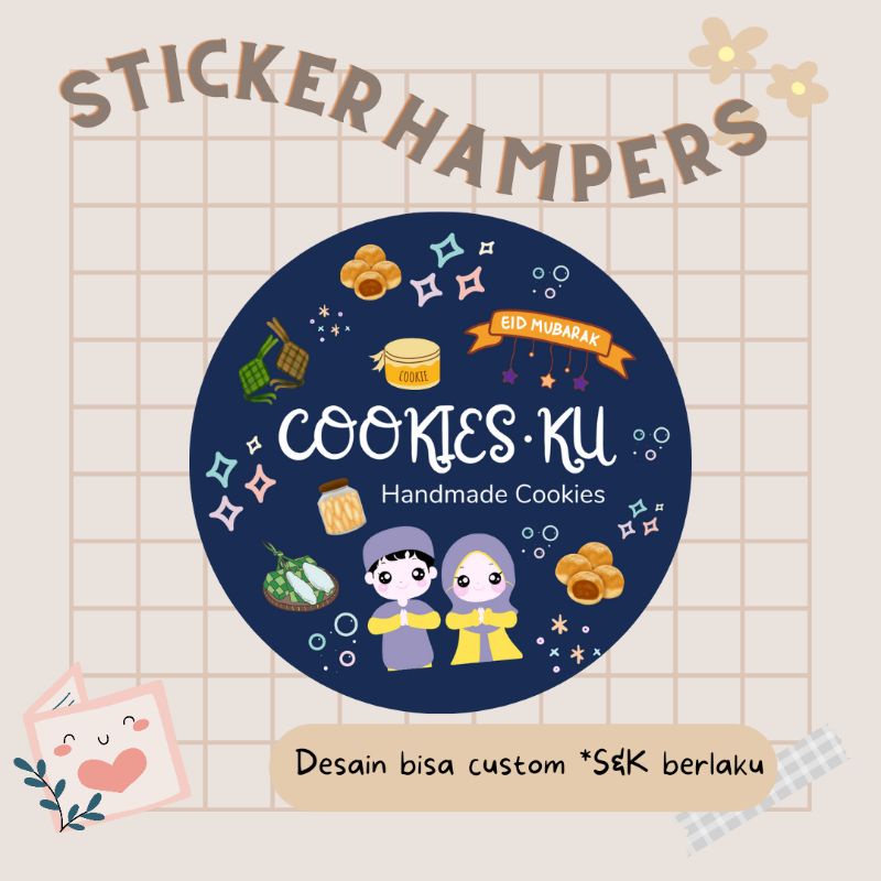 Jual Sticker Kemasan Hampers Custom (1 Pack) | Shopee Indonesia