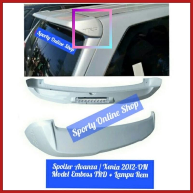 Jual Spoiler Sayap Mobil Avanza Xenia 2012-2020 Model Emboss Tulisan ...