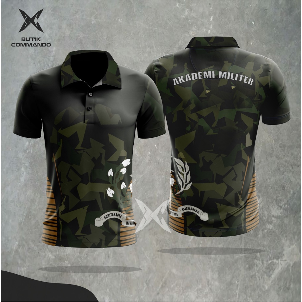 Jual Polo Shirt Akmil Jersey Drifit Full Printing Baju Seragam Berkerah ...