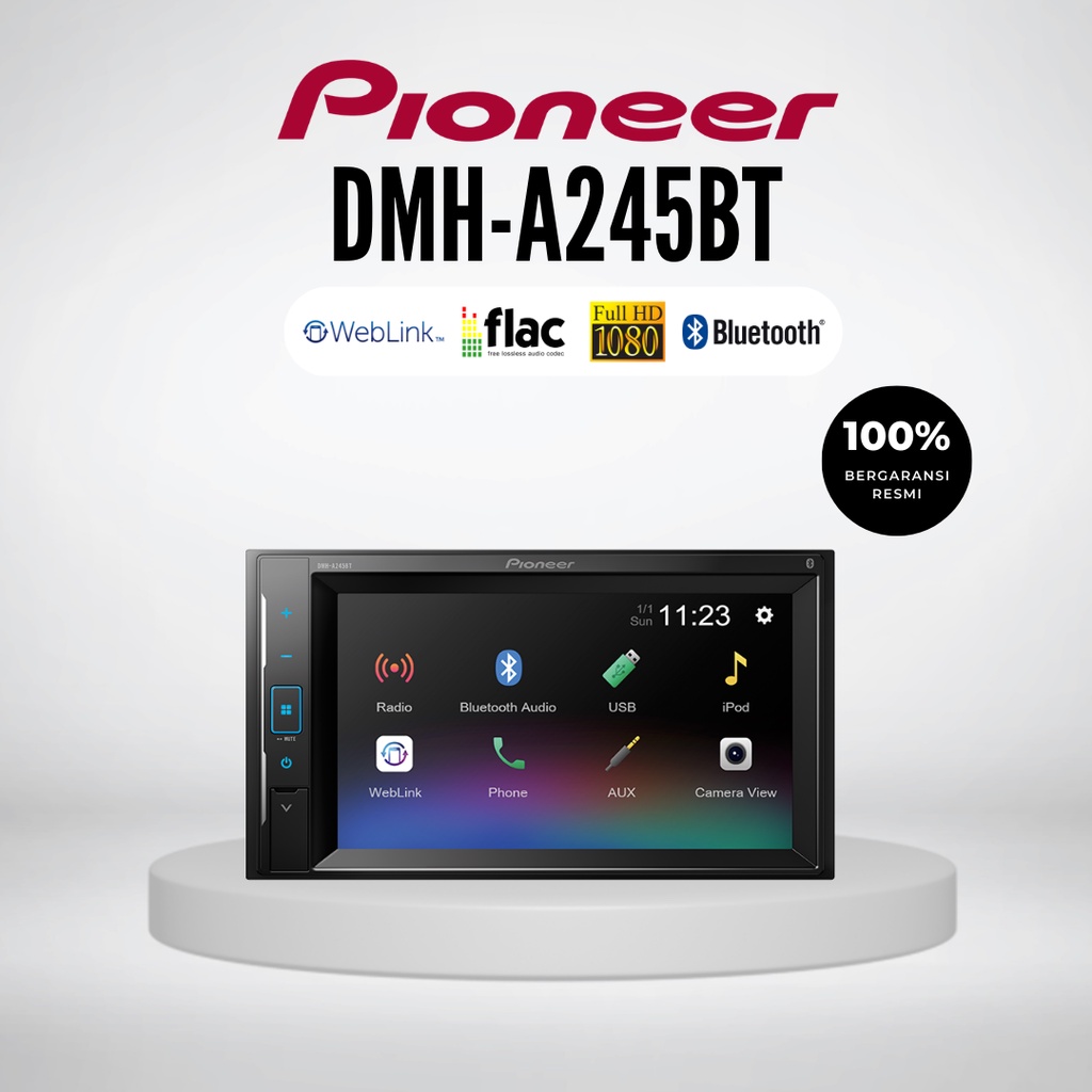 Jual HEAD UNIT 2DIN DOUBLE DIN 6.2INCH PIONEER DMH-A245BT | Shopee Indonesia