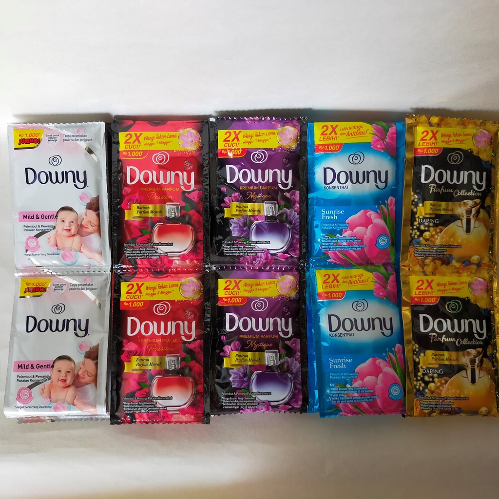 Jual Downy Pelembut & Pewangi Pakaian Variasi Warna - 1 Renceng @12 ...
