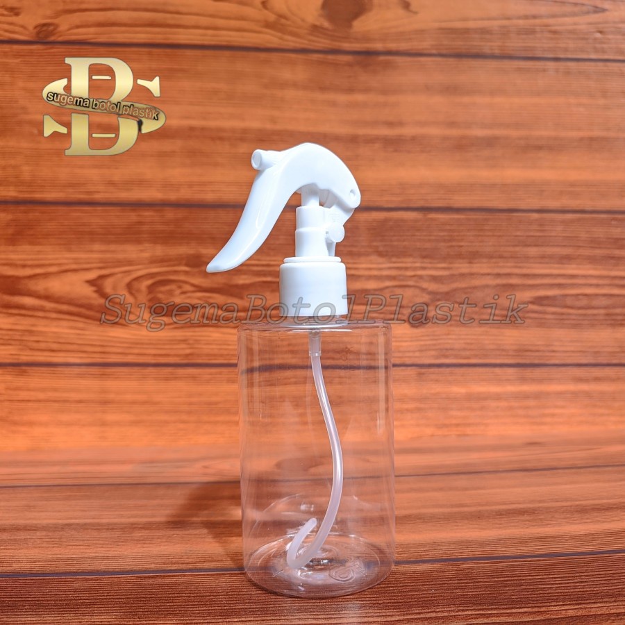 Jual botol spray trigger bebek 250ml rf dioli tutup putih botol bening | Shopee Indonesia