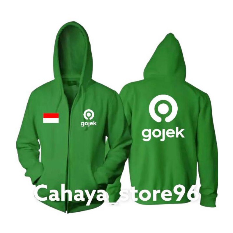 Jual JAKET SWEATER HOODIE ZIPPER GoJek,KUALITAS TEEBAIK / JAKET MOTOR ...