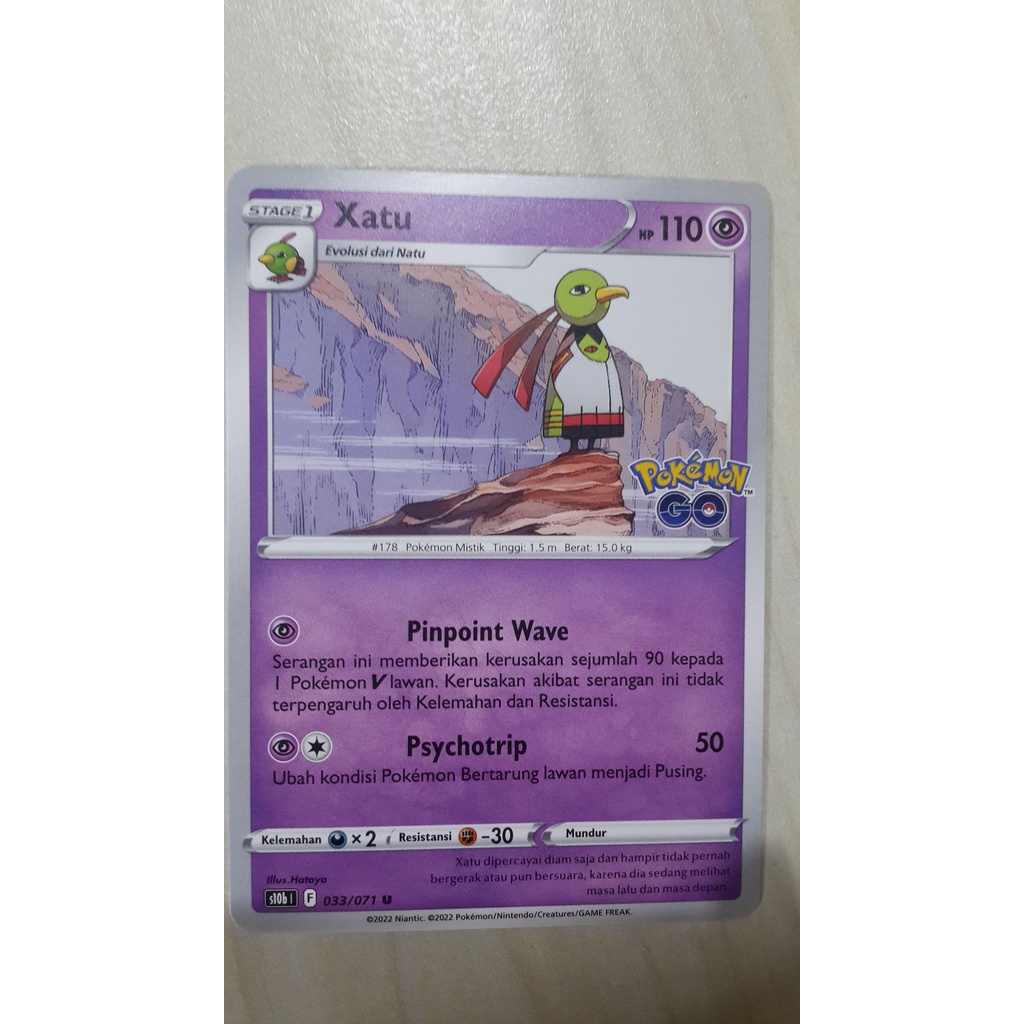Jual POKEMON TCG INDONESIA XATU EDISI POKEMON GO S10B 033/071 | Shopee ...