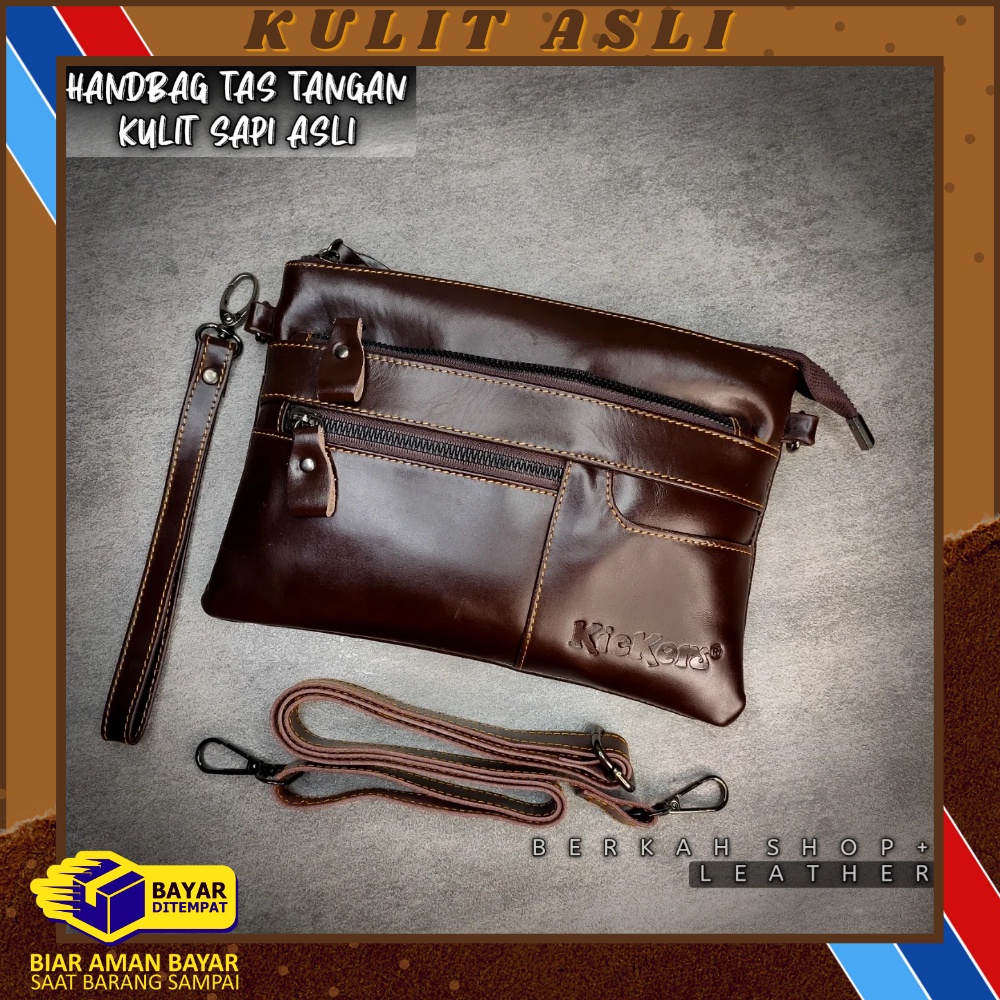 Jual Clutch / Handbag / Pouch Bag Tas Tangan Kulit Asli Pria/Wanita ...