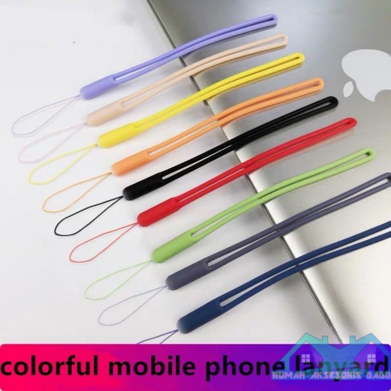Jual 1 PC Tali Silicon Colorful Mobile Phone Lanyard Hanging Mobile hp ...