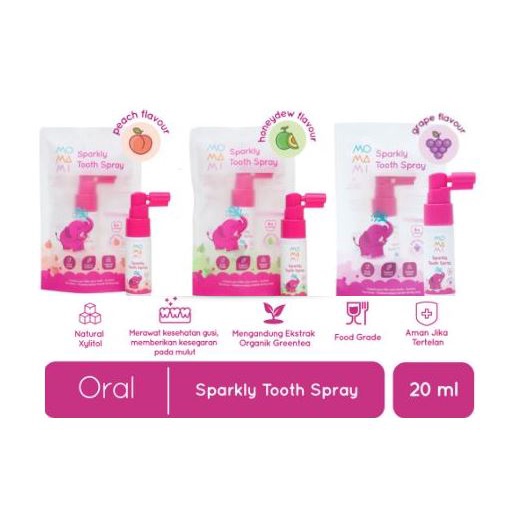 Jual MOMAMI Sparkly TOOTH SPRAY 20ml / Toothspray Semprotan Perawatan ...