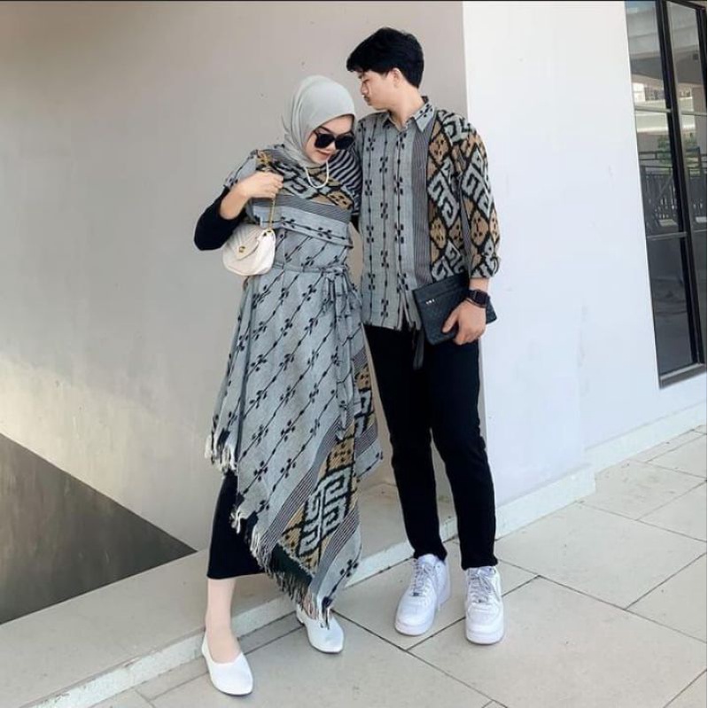 Jual READY STOCK Set baju tenun Couple kondangan Couple set keluarga ...