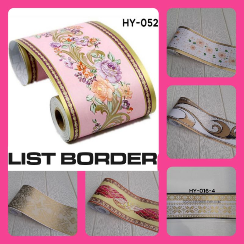 Jual M2M WALLPAPER List Border Stiker 10 meter Wall Border 10cm x 10m ...