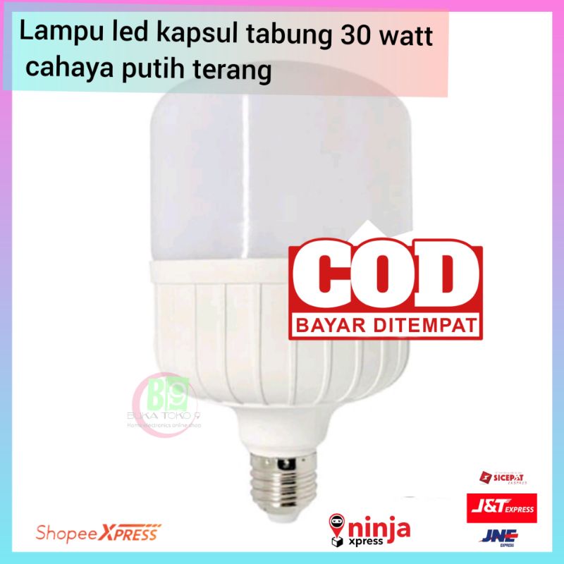 Jual Lampu led kapsul tabung 30 watt cahaya putih terang | Shopee Indonesia