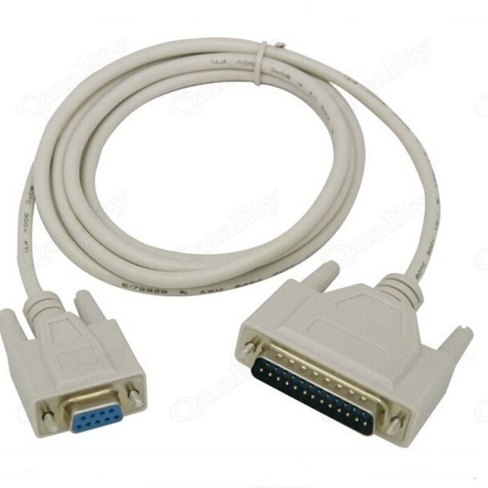 Jual Produk Terbaru Pararel Parallel Lpt Db25 Male To Db9 Serial Rs232 Female Cable 1.5M ...