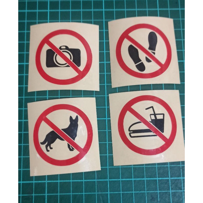 Jual Cutting Sticker Warning No Smoking - Dilarang Masuk - Dilarang ...