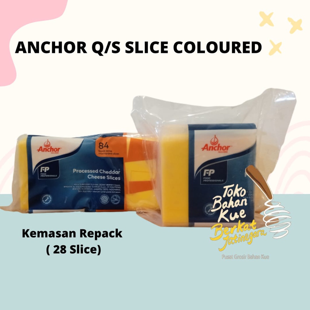 Jual RED CHEESE CHEDDAR SLICE QUICK MELT ANCHOR REPACK 28 SLICE ...